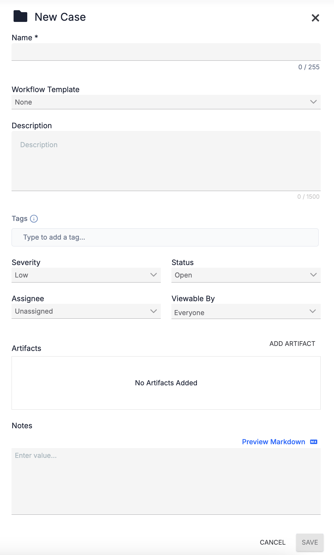 Creating Cases | ThreatConnect